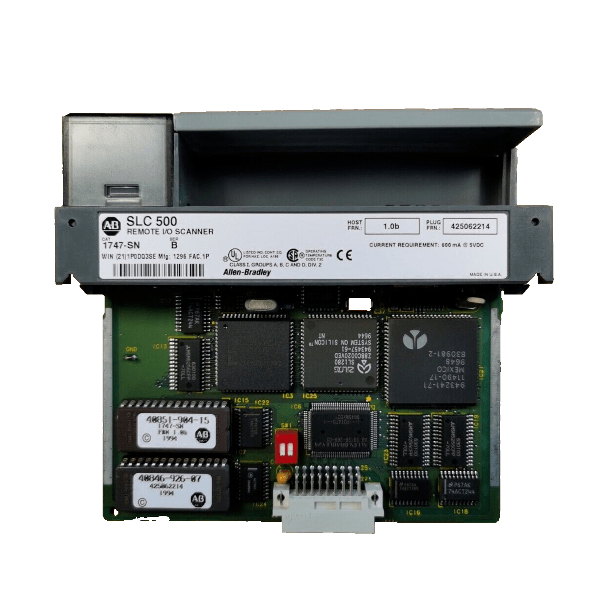 Allen-Bradley SLC 500 PLC Remote I/O Scanner Module 1747-SN - The ...